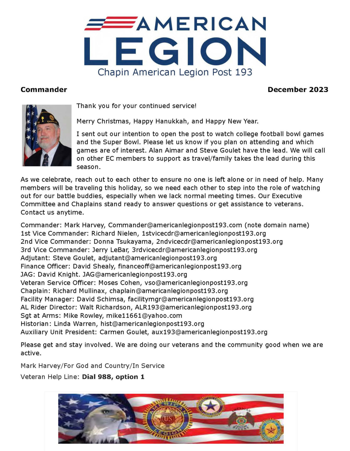 Woodsboro American Legion Newsletter at Ryan Henderson blog